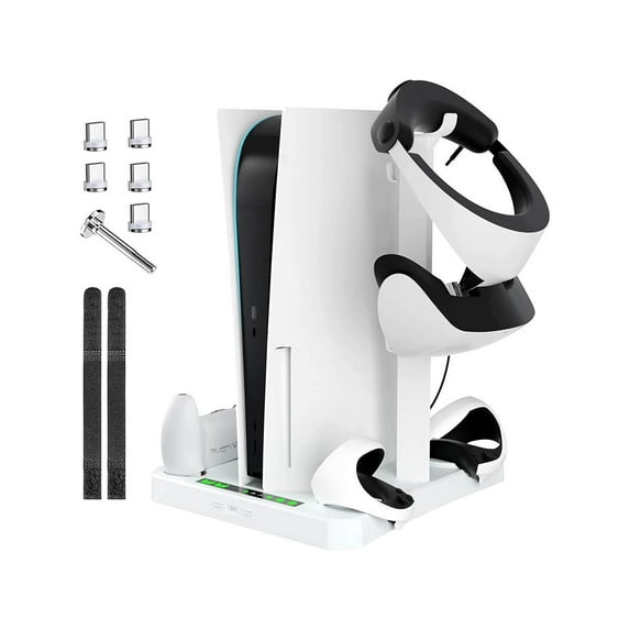 Cooling Fan Stand for PS5 Console, PSVR 2 Charging Station for PS VR2 ...
