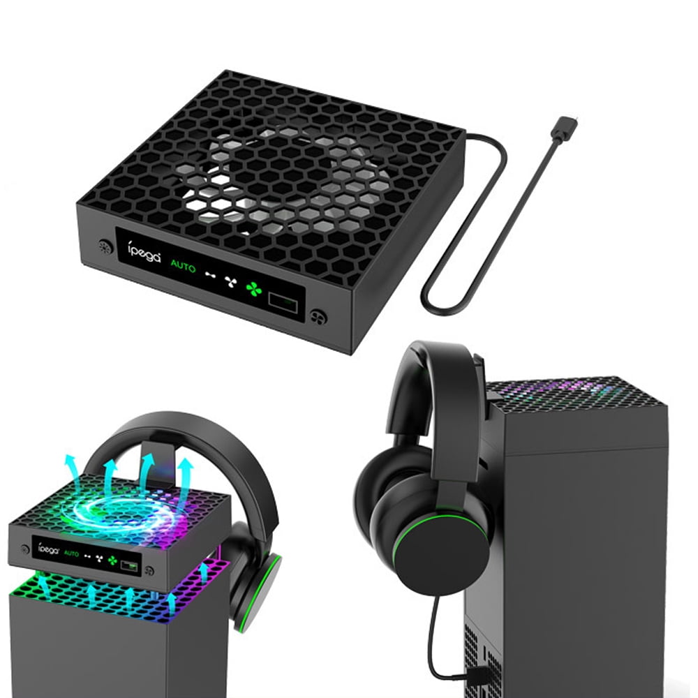 Cooling Fan for Xbox Series X with RGB LED Light Strip, with Headset ...
