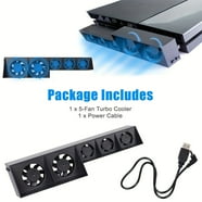 PS4 Pro Cooling Fan - USB External Cooler with 5 Fan Temperature ...