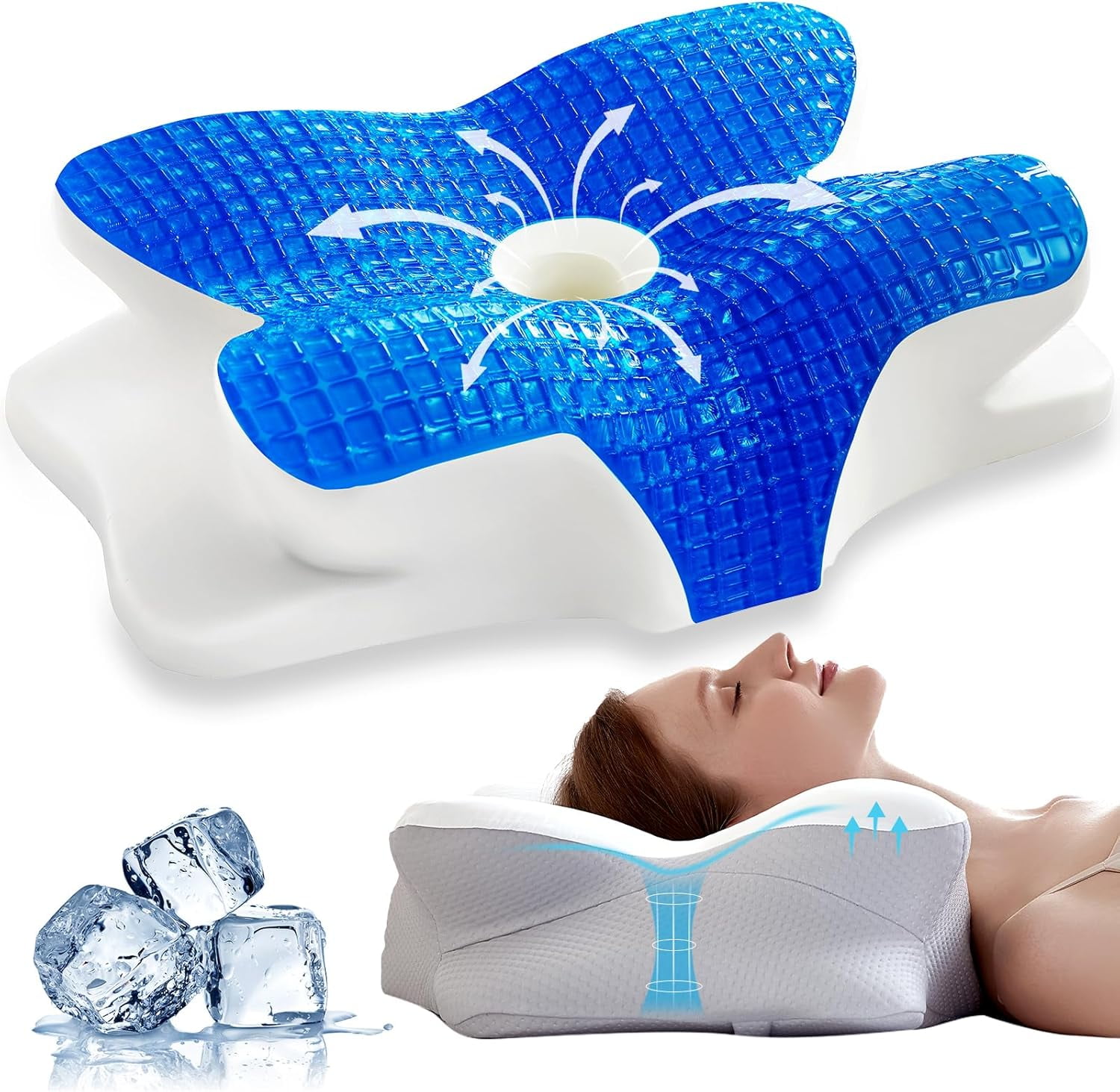 Cooling Gel Pillows for Neck and ShoulderCervical Pillow Cozy ...