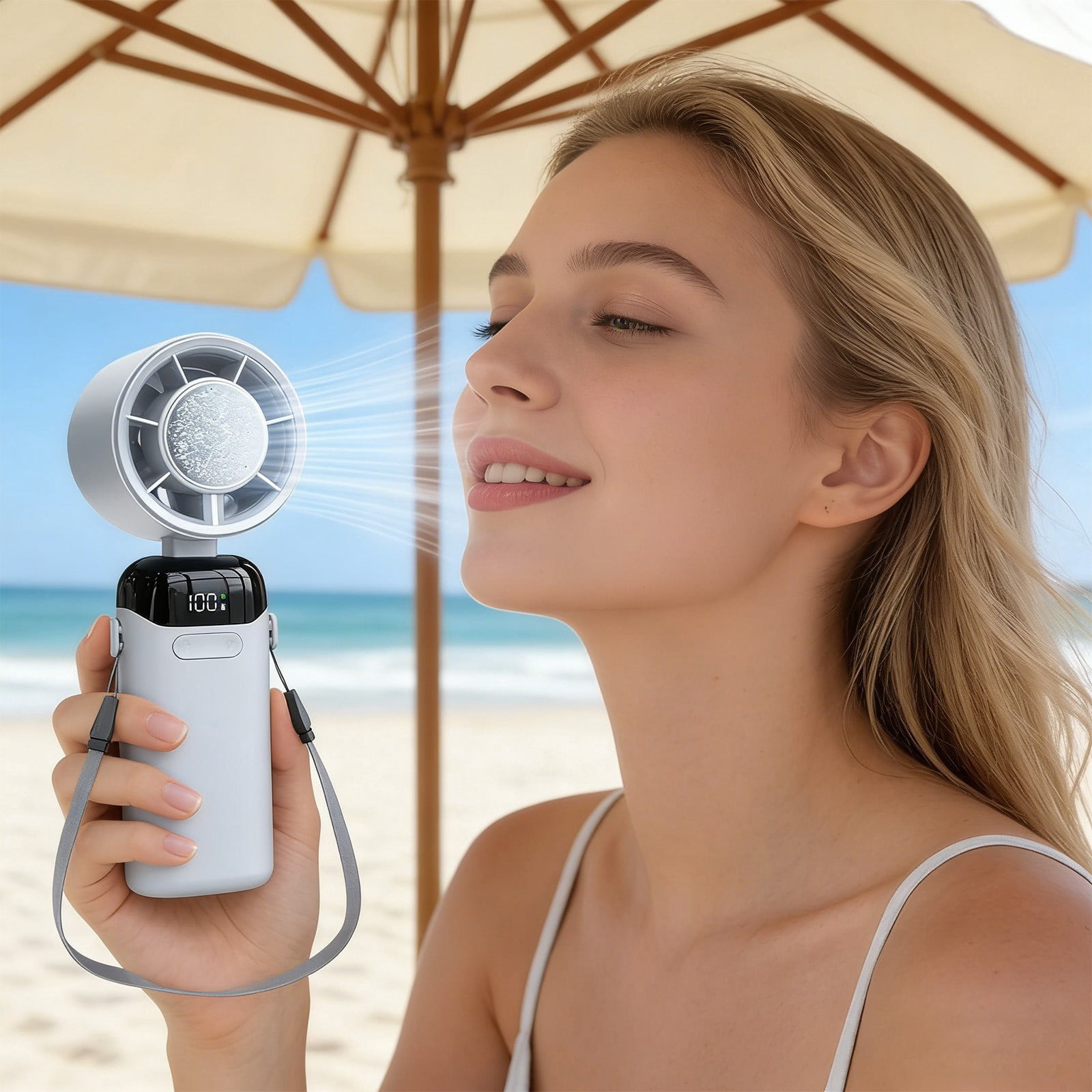 Cooling Handheld Fan, Personal Wind Device, Variable Speed Mini Cooler ...