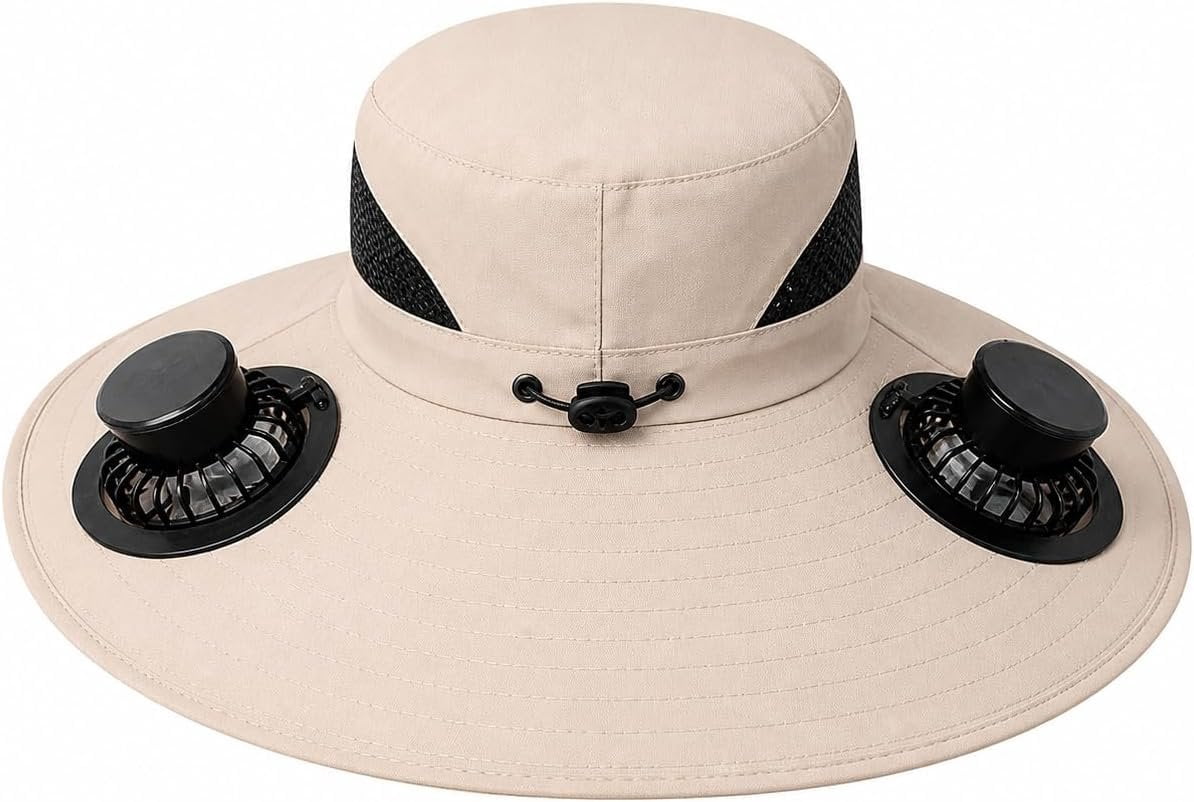 Cooling Hat with Fan, Solar Fan Hat for Men Women, Fan Sun Hat USB ...