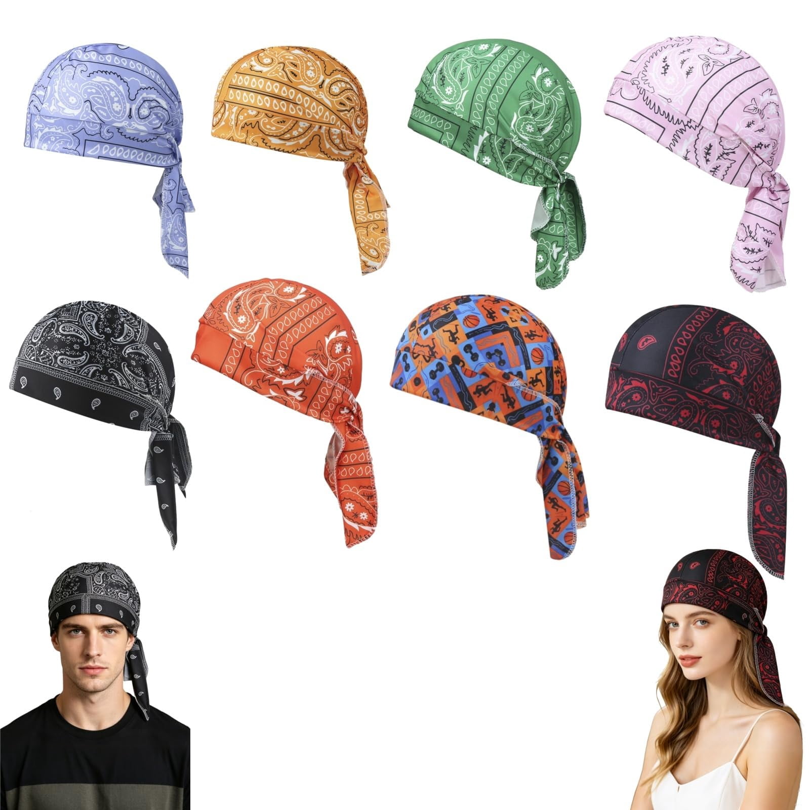 Cooling Headscarf Cap Set – Breathable Sweat‑Wicking Bandana Beanie ...