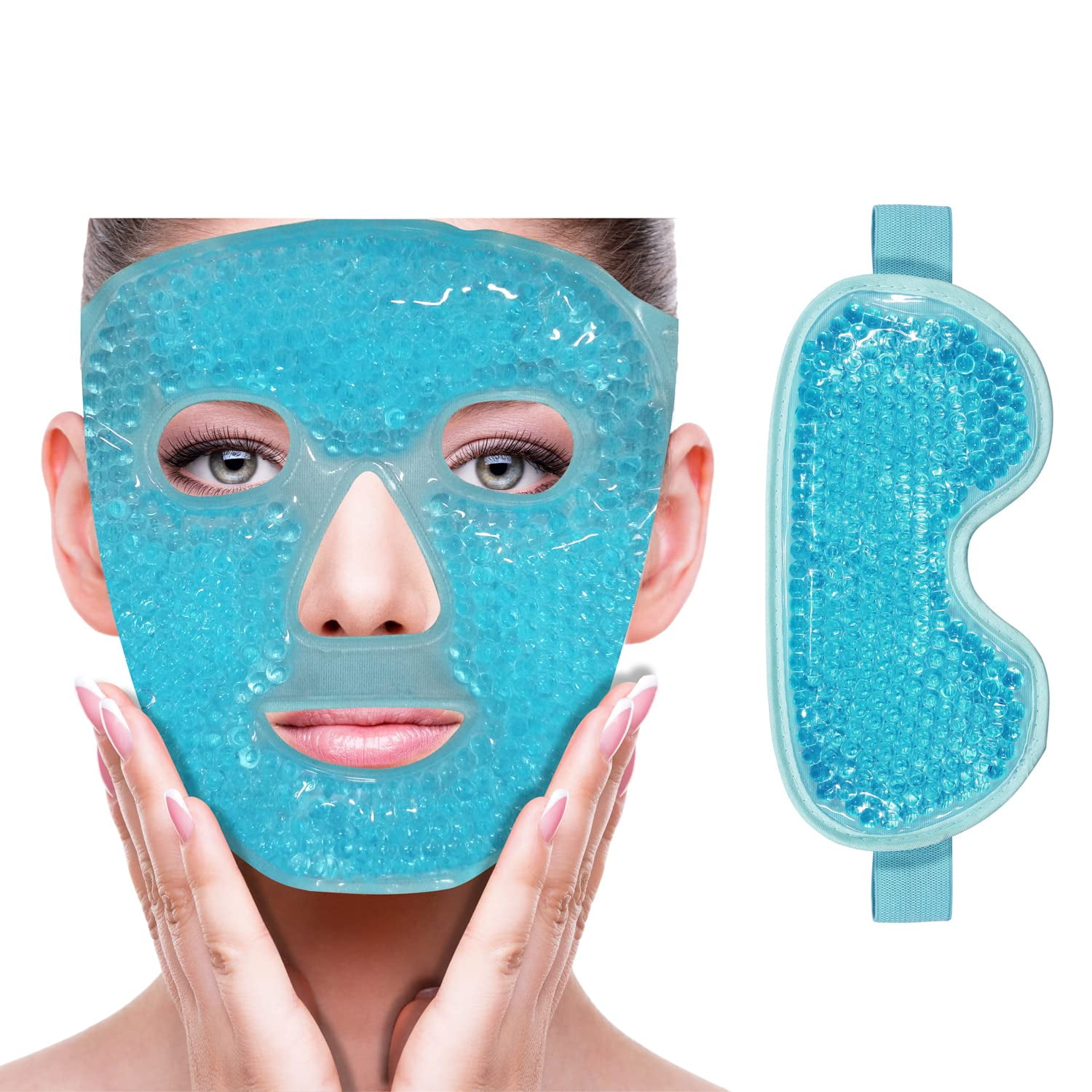 Cooling Ice Face Eye Mask for Reducing Puffiness, Bags Under Eyes,Sinus ...