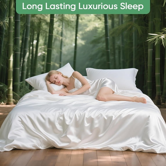 Cooling King Sheet Set, Bamboo & Tencel Lyocell Fabric, Silky Soft ...