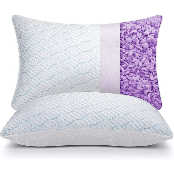 Cooling King Size Pillows, Pillow King Size Set of 2 Shredded Memory ...