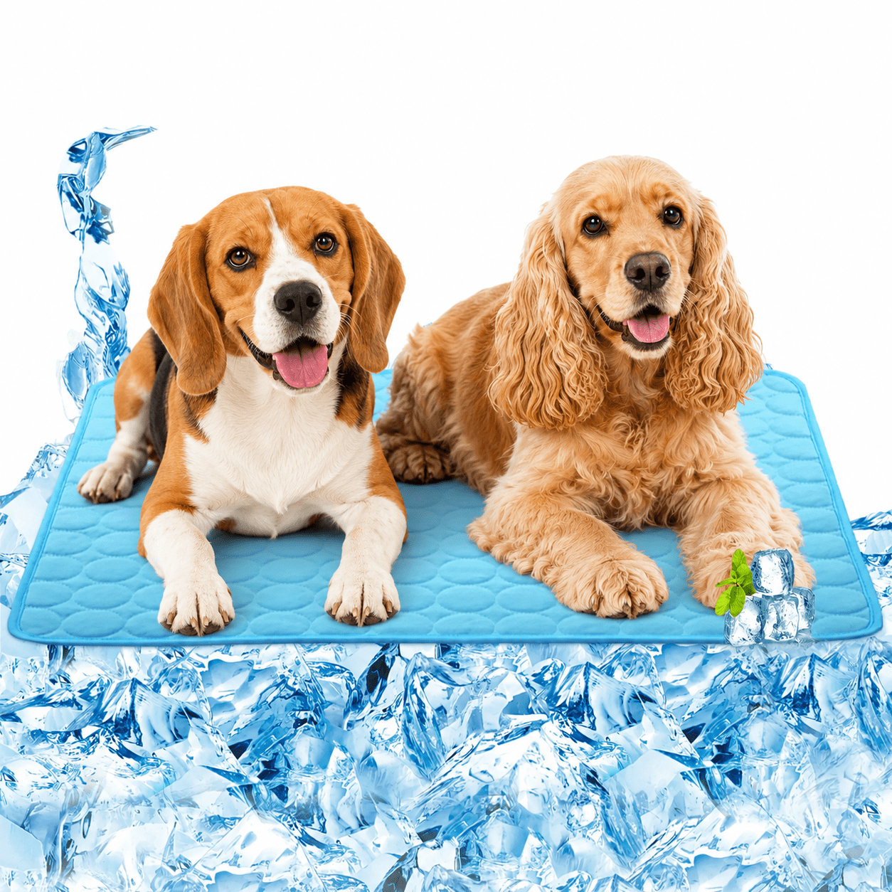 Cooling Mat for Dogs and Cats, M Size 27.6" x 21.7", Soft Quilted ...