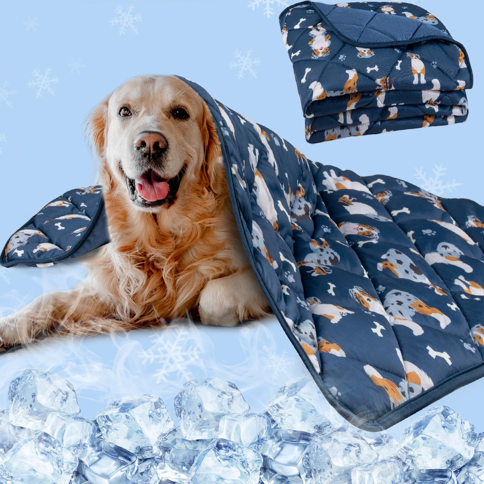 Cooling Mat for Dogs XLarge Blanket ITL1 | Premium Lightweight Pet Blanket Bed Cover for Dogs ...