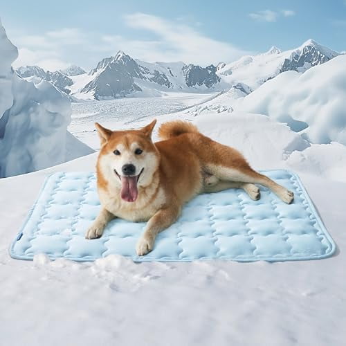 Cooling Mat for Large Dogs, Q-Max>0.5 Thin Breathable Cold Crate Pad ...