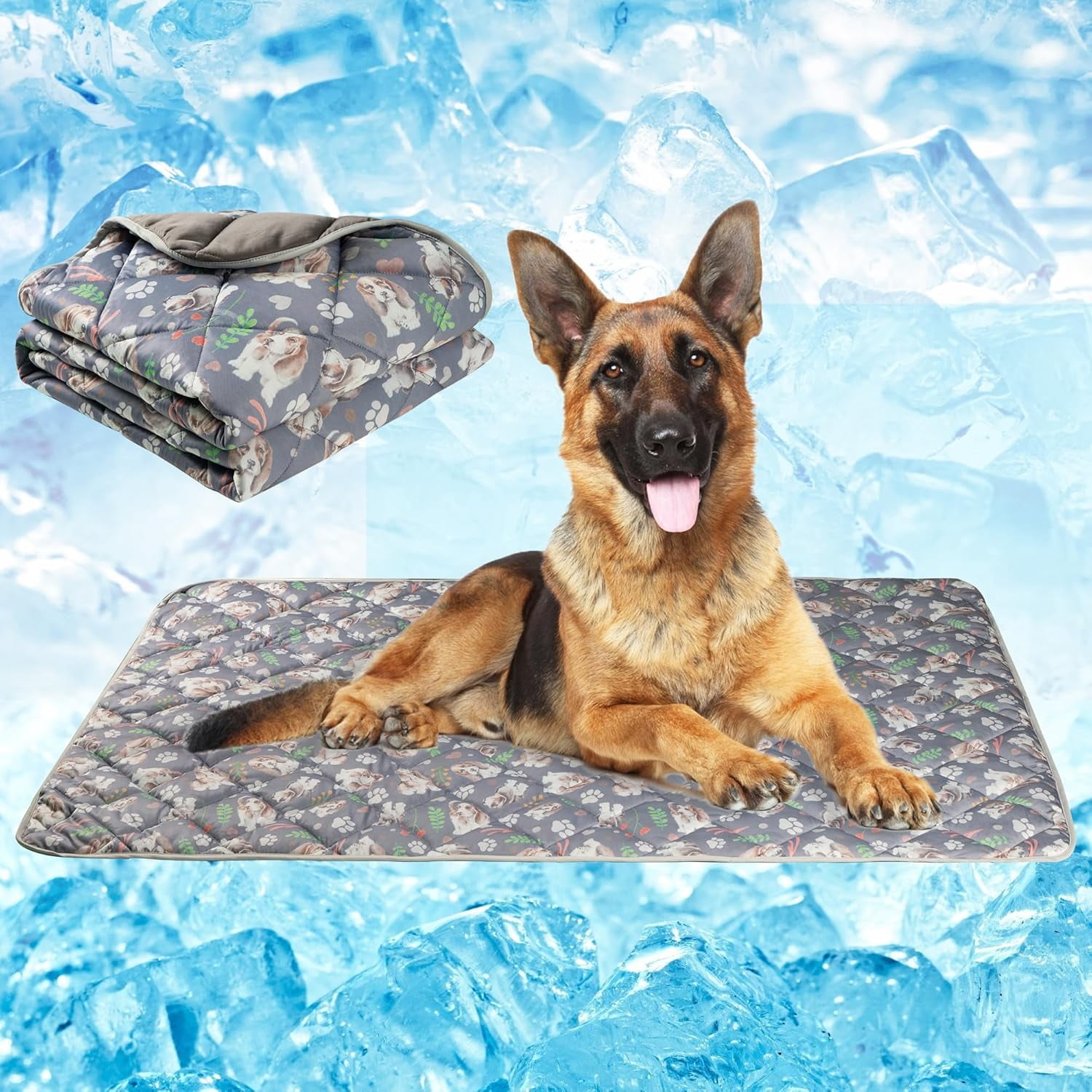 Cooling Mat, Pet Washable Summer Dogs Cats Cooling Pads Sleeping Kennel ...
