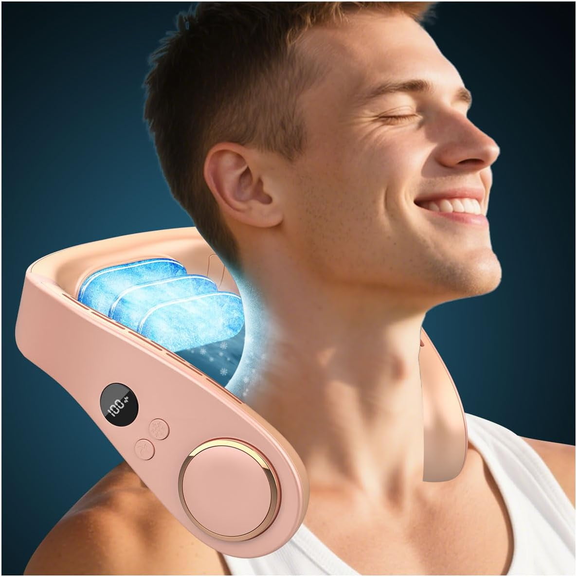 Cooling Neck Fan,Personal Neck Air Conditioner with Metal Cooling Plate ...