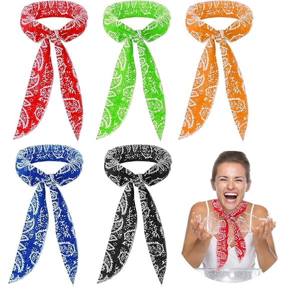 Cooling Neck Wraps, Ice Scarf Water Soaking Wraps for Neck Bandana ...