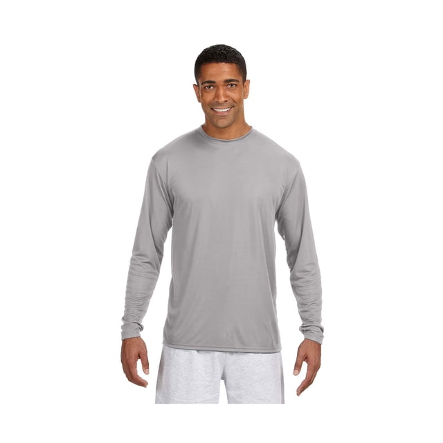 A4 Cooling Performance Long Sleeve Crew Athletic Shirts & Tops, (Men's ...