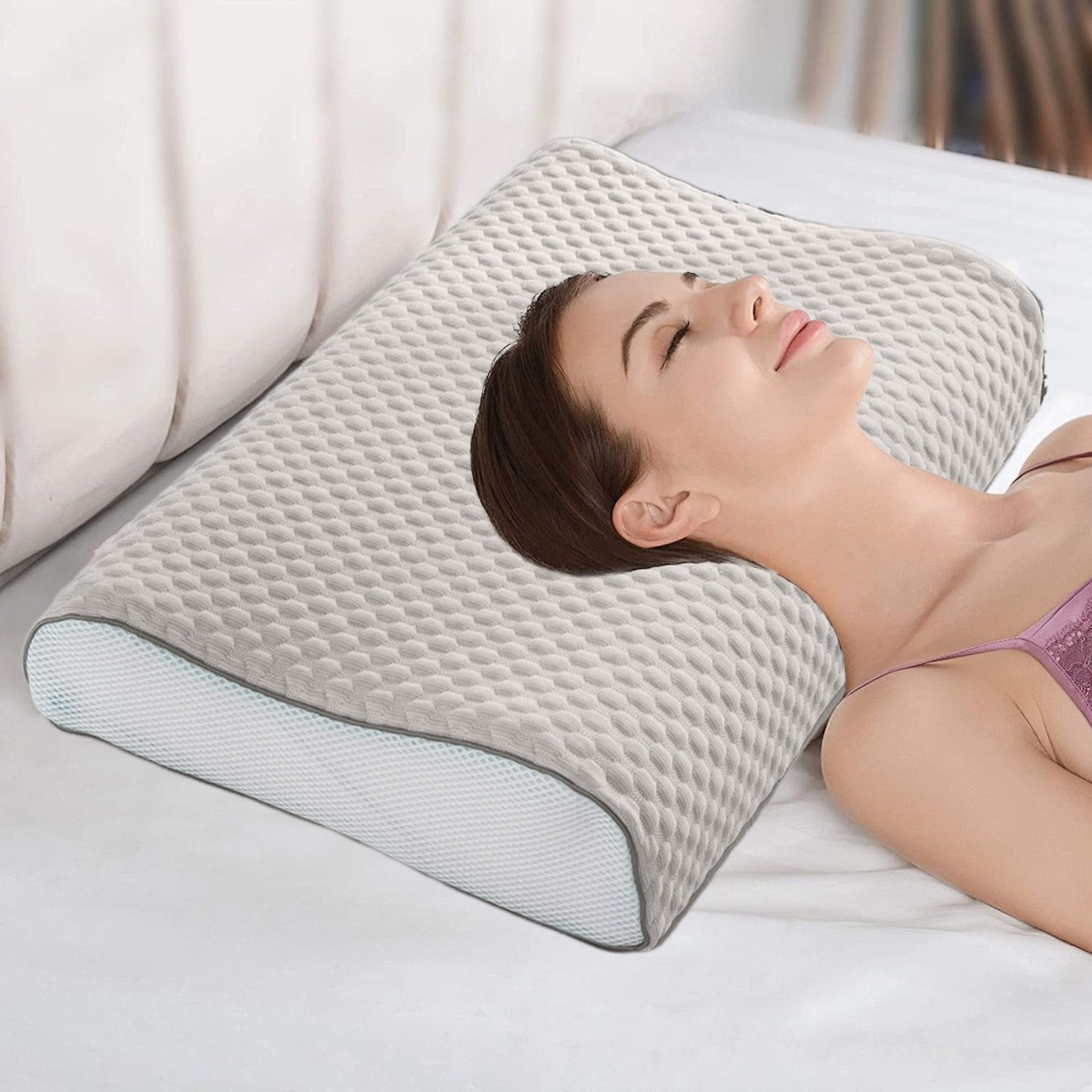 Cooling Pillowcase for Memory Foam Latex Pillows, Breathable Ice Silk ...