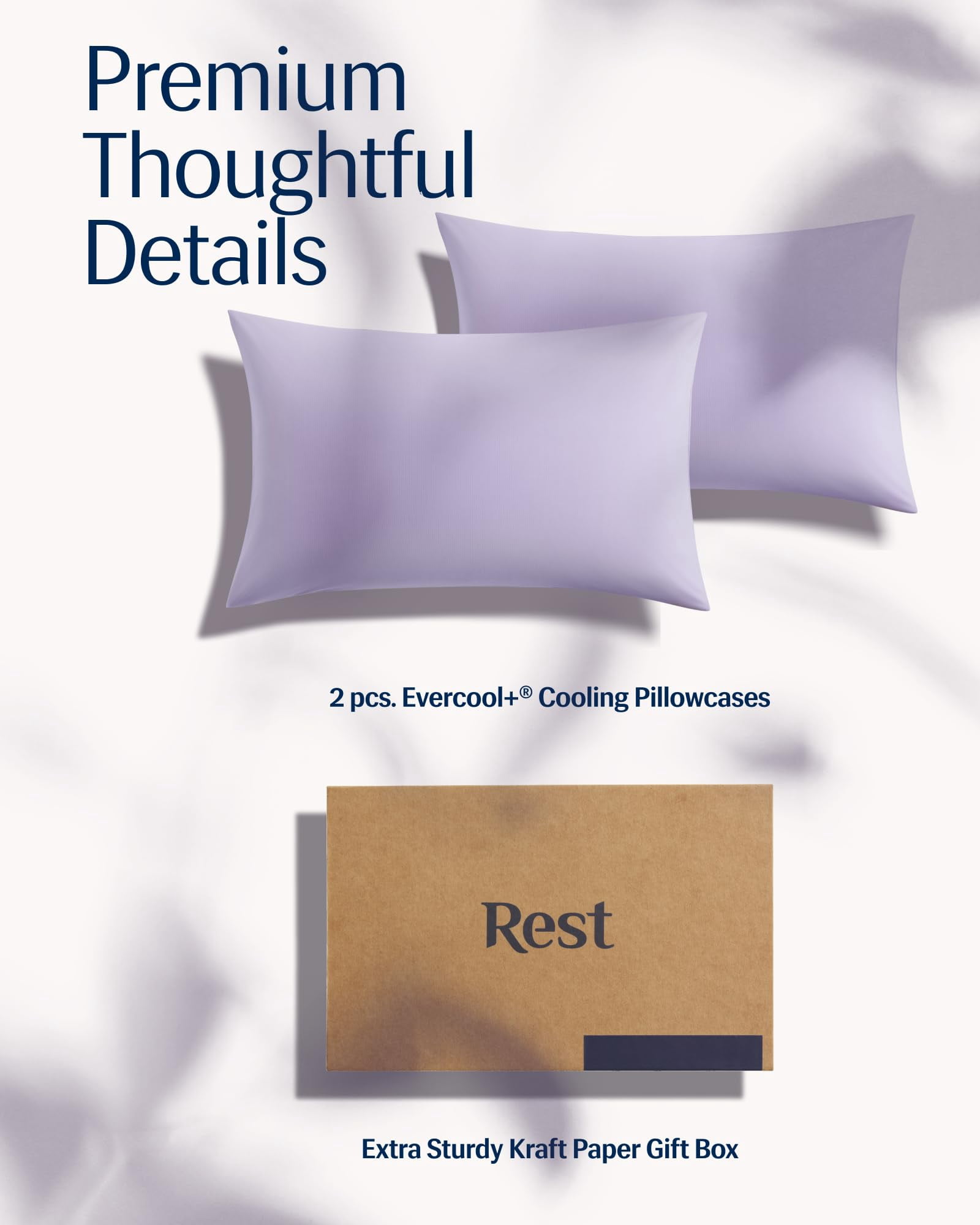 Cooling Pillowcases King Size Set of 2, Silver Ion Technology for Odor ...