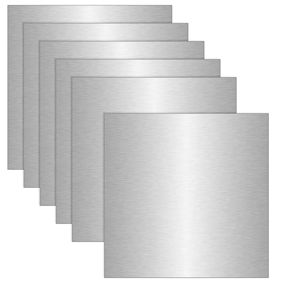 6 Pack 5052 Aluminum Sheet Metal 12 x 12 x 1/64 (0.02”) Inch Thin Flat ...