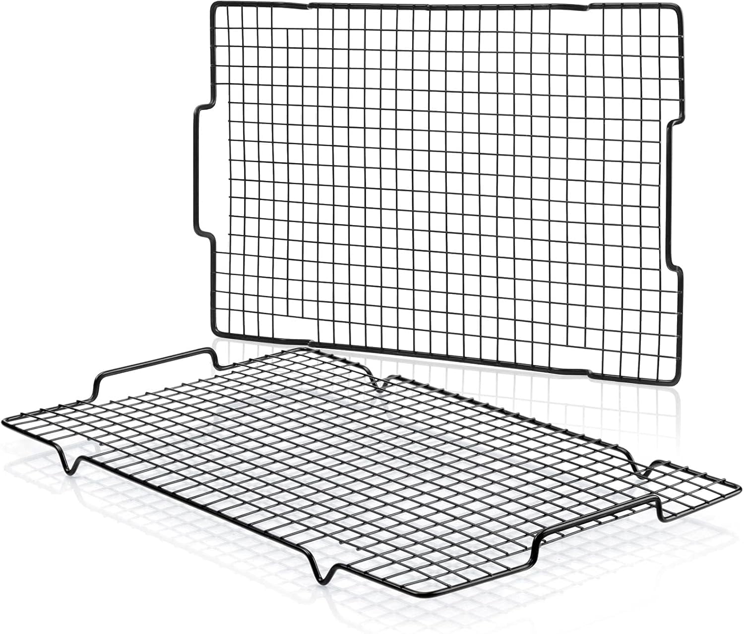 Cooling Rack 2 Pack - 16" x 10", Nonstick Baking Rack with Handle fits ...