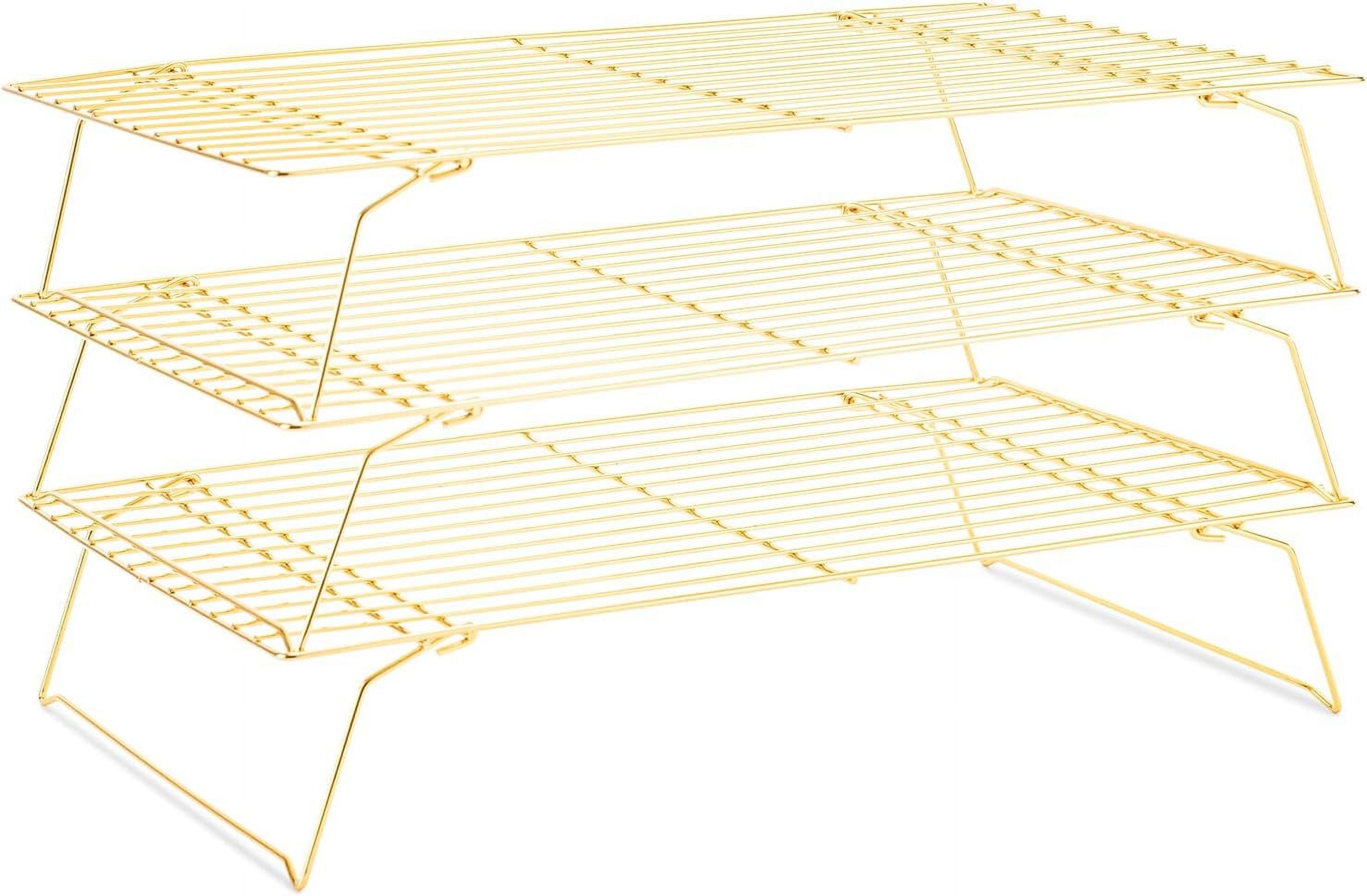 Cooling Rack for Baking 3 Tiers, 16" x 10" Cookie Cooling Wire Rack ...
