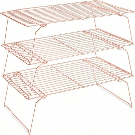 Cooling Rack For Baking 3 Tiers; Cookie Cooling Wire Rack Stackable ...