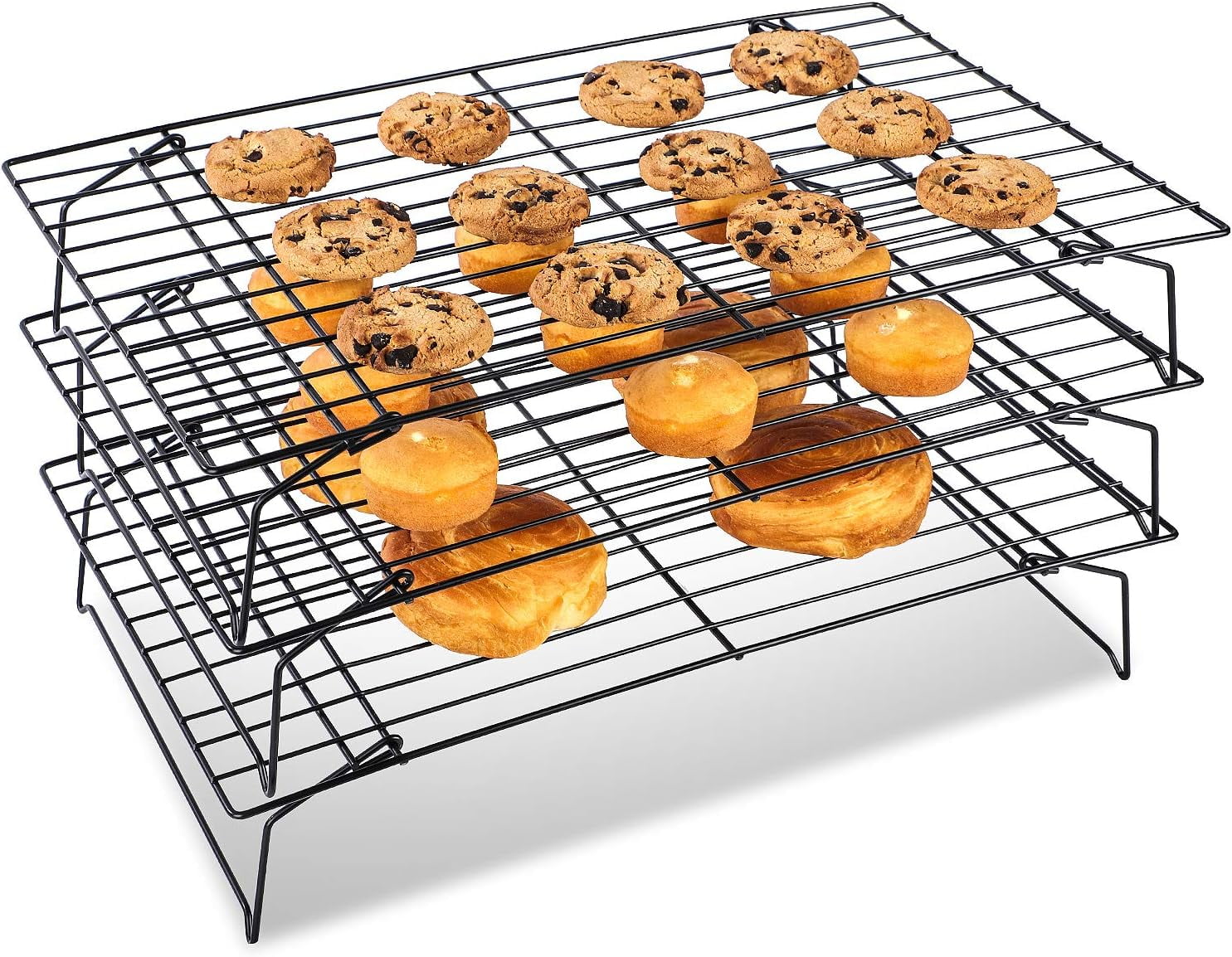 Cooling Rack For Home Baking, Stackable With Non-Stick Stainless Steel ...