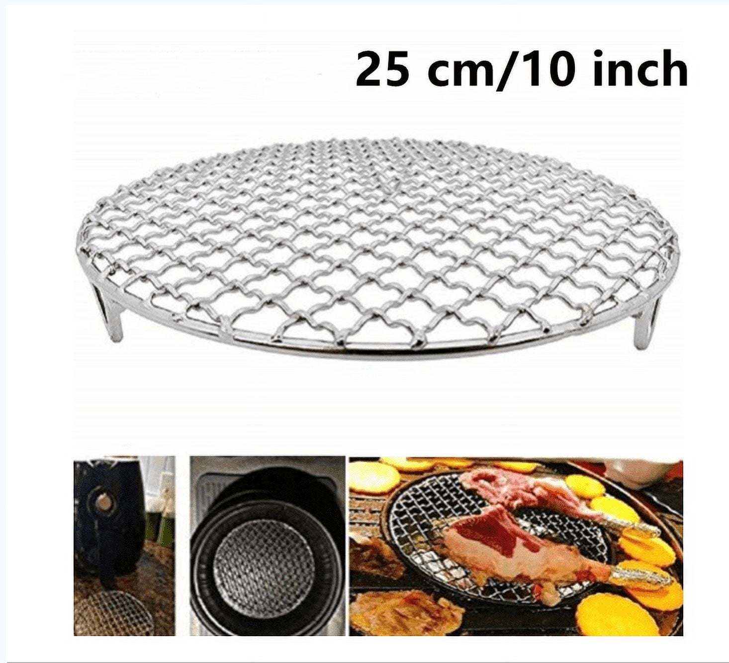 Cooling Rack, Round Stainless Steel Thick Wire Rack for Roasting ...