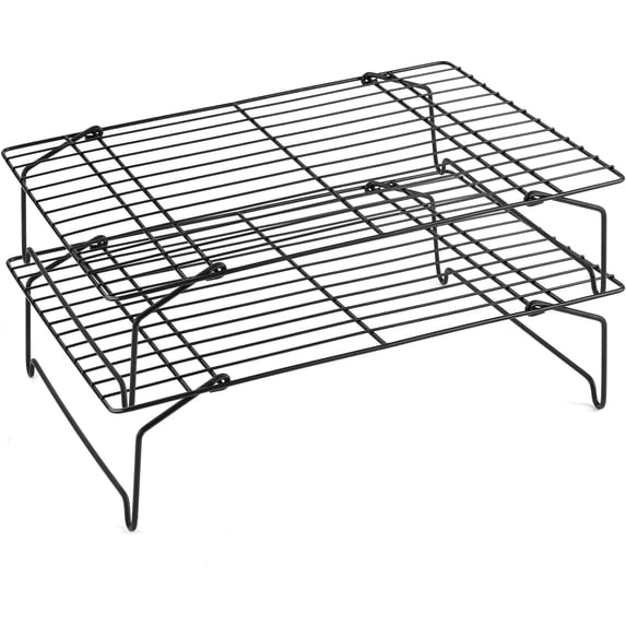 Cooling Rack Set of 2, 2-Tier Stackable Stainless Steel Wire Racks for ...