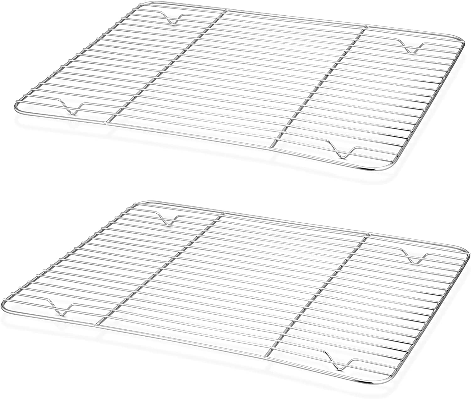 Cooling Rack Set of 2, Size 9.7" x 7.5" x 0.6" Stainless Steel Grill ...