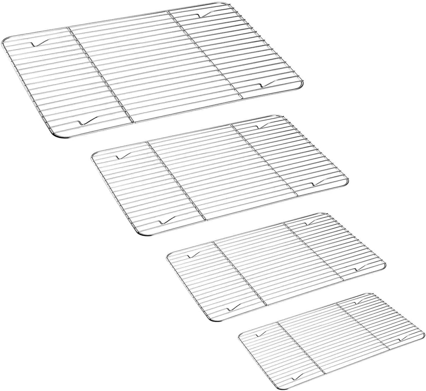Cooling Rack Set of 4, Roasting Baking Racks Stainless Steel for Baking ...