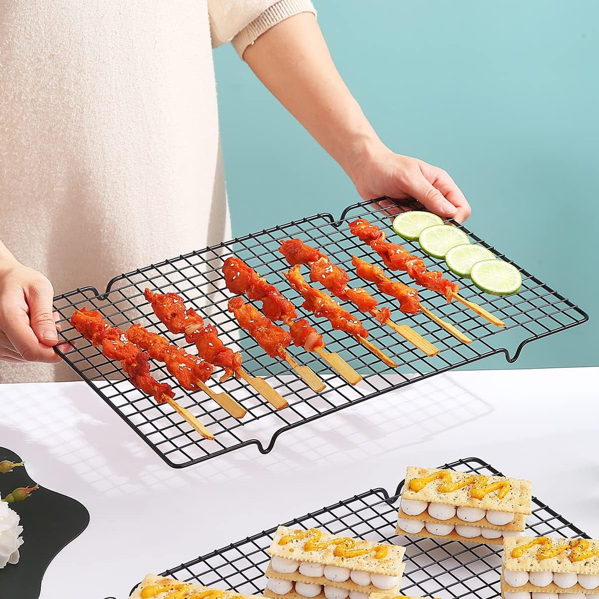 Cooling Racks,Baking Rack Tray Non-Stick Pan Stainless Steel Cake ...