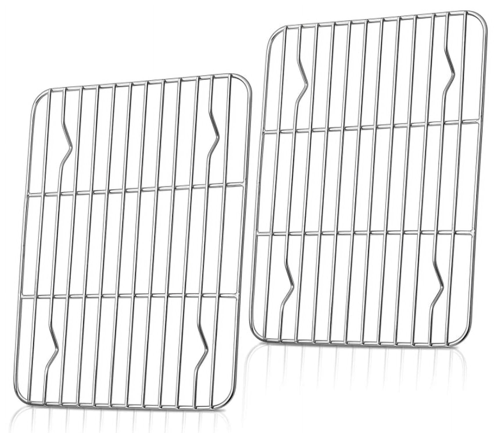 Cooling Racks Set of 2, Topboutique Stainless Steel Middle Wire Rack ...