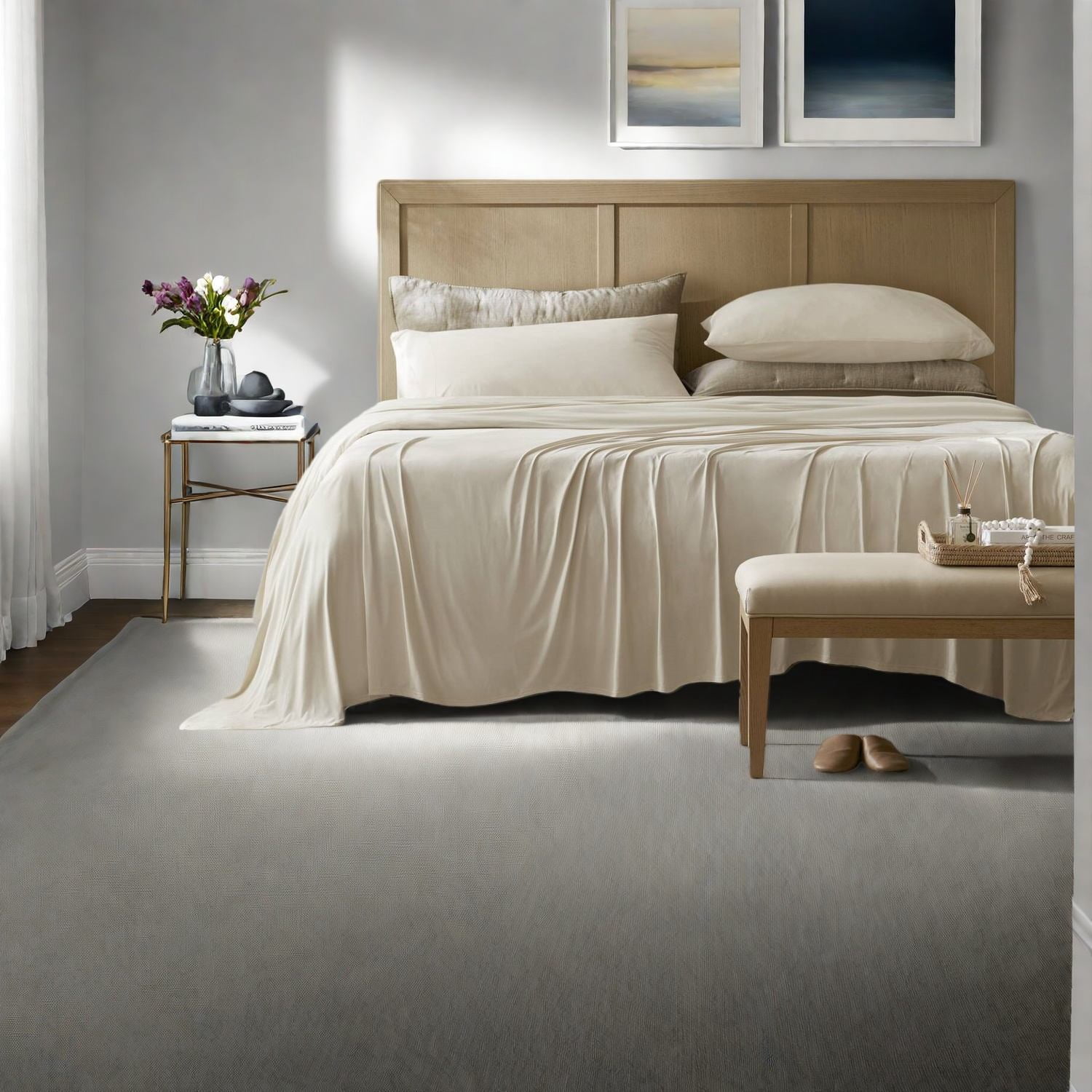 Cooling Sheets And Sheet Sets King Nylon Stretch Modern Home Bedding ...