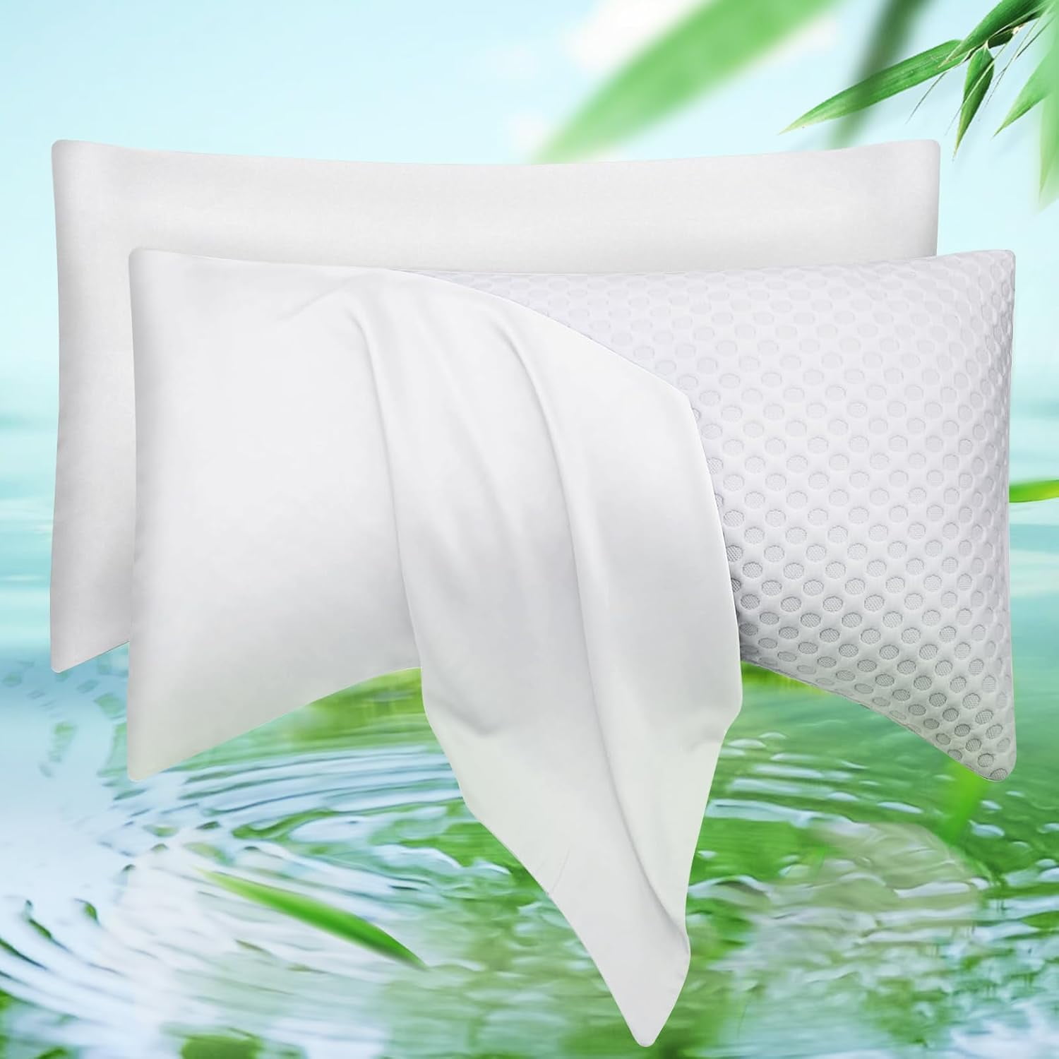 Cooling Side Sleeper Pillow Cases - Curved Rayon Derived from Bamboo ...