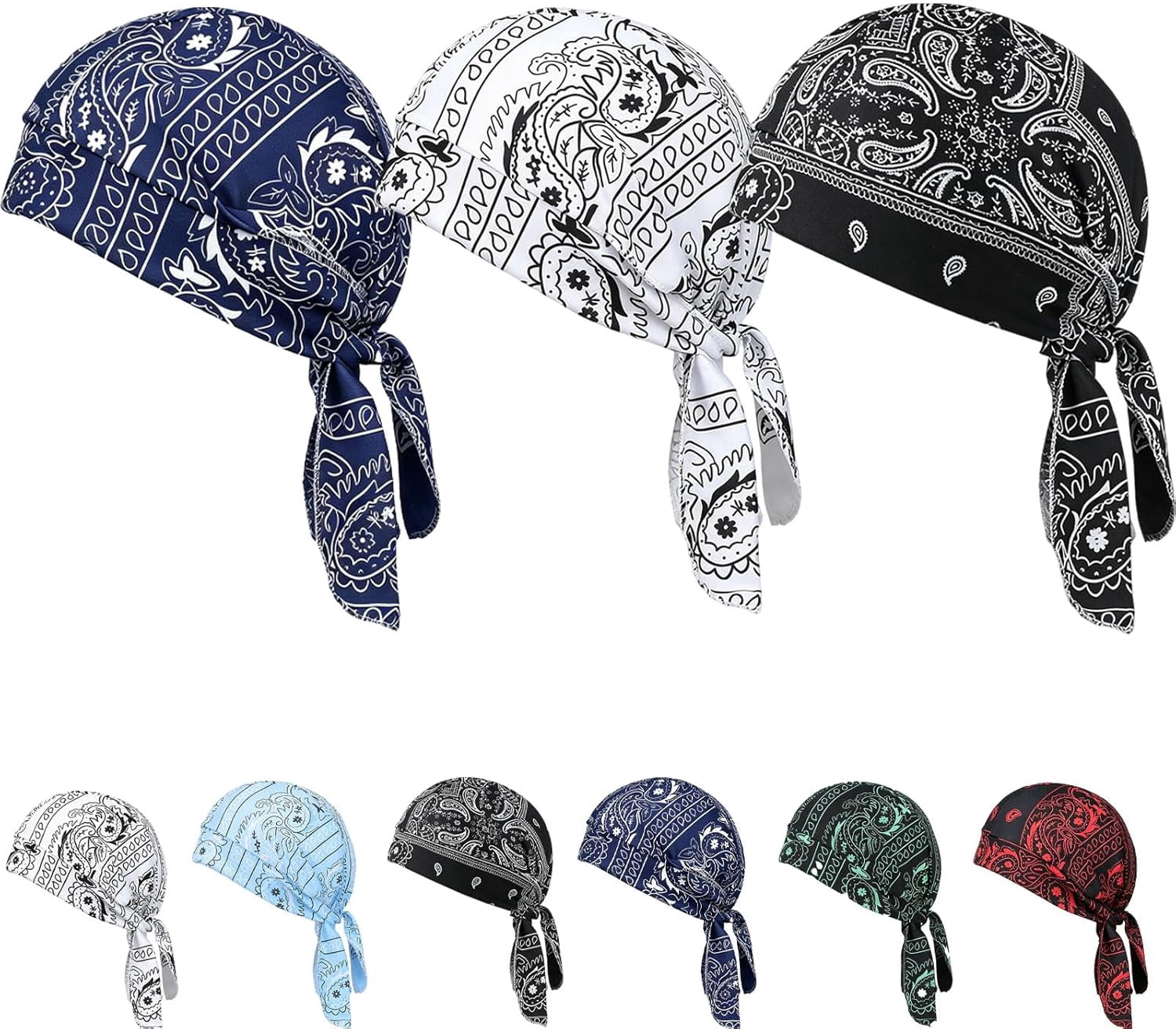 Cooling Skull Cap Helmet Liner, Bandana Cap, Elastic Cycling Sports Cap ...