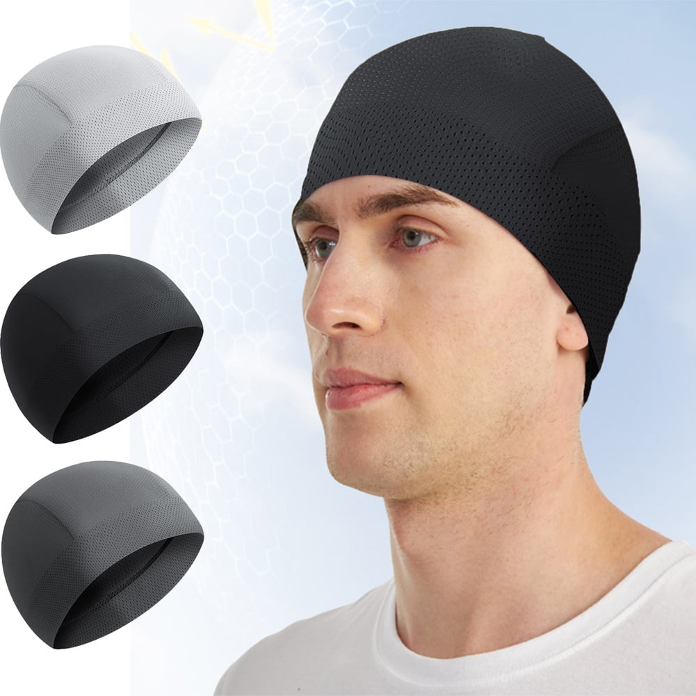 Cooling Skull Cap Helmet Liner Beanie Sweat Cap Wicking Cycling Running ...