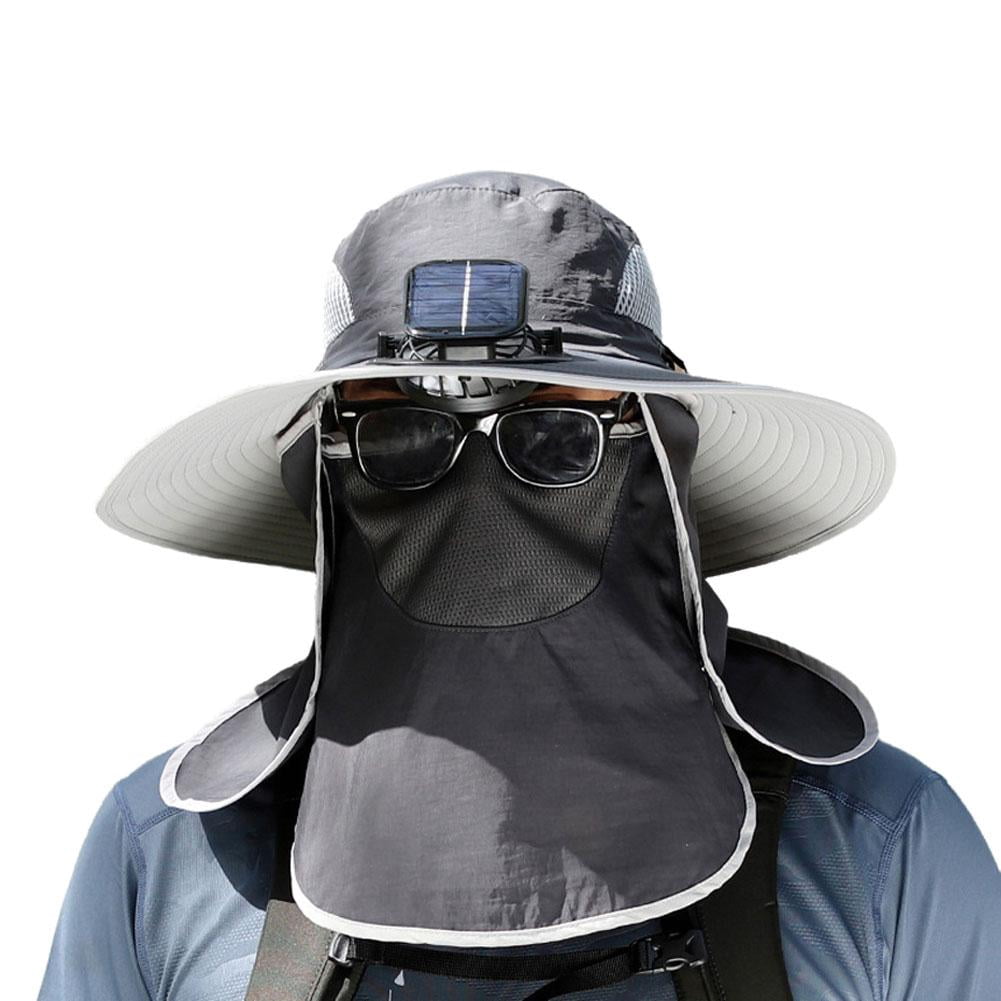 Cooling Solar Fan Sun Hat - UPF 50+ UV Protection, Wide Brim, Multi-Use ...