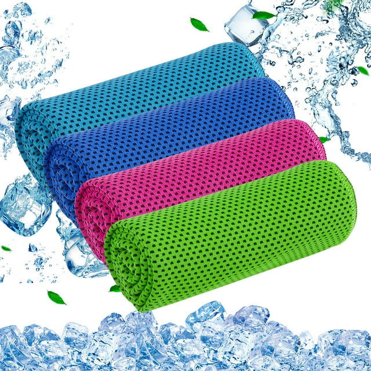 Cooling Towel 4 Pack for Neck and Face, Quick Dry Travel Sweat Towels ...