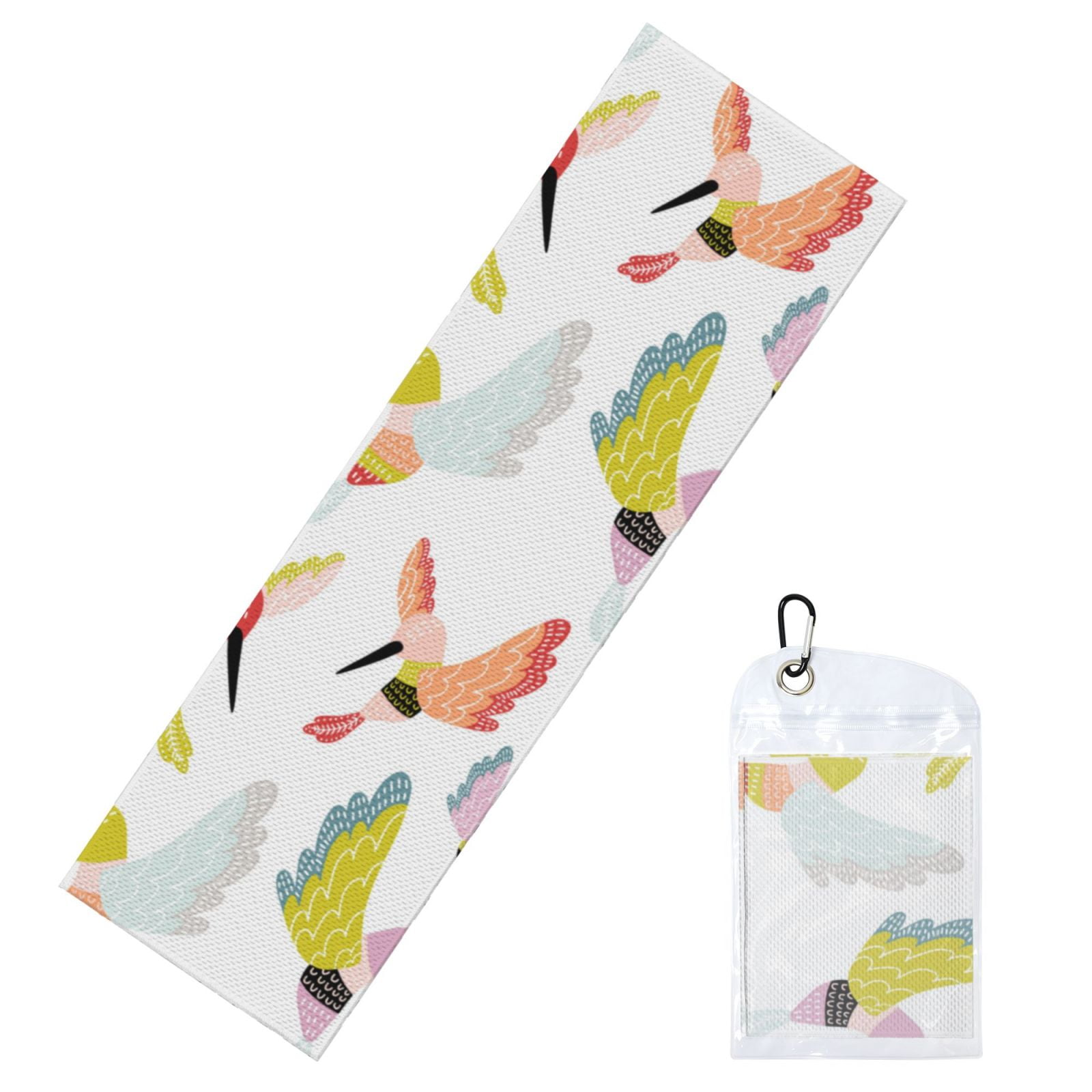 Cooling Towels (40"X12"), Cartoon Hummingbird Pattern Soft Ice Towel ...