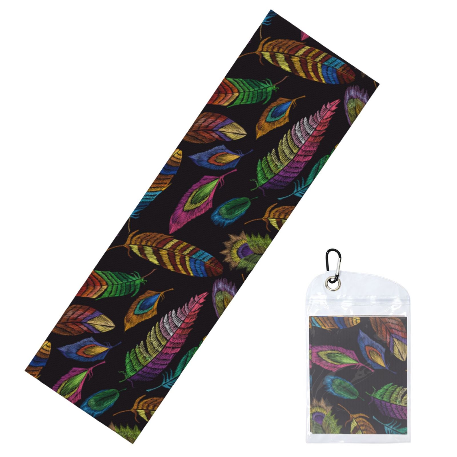 Cooling Towels (40"X12"), Colorful Feathers_A Soft Ice Towel ...