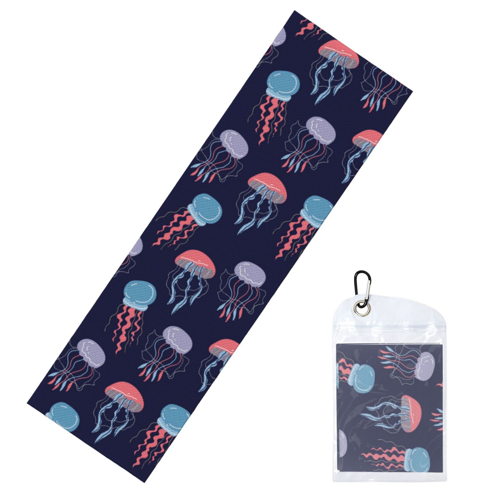 Cooling Towels (40"X12"), Cute Jellyfish Pattern Soft Ice Towel ...