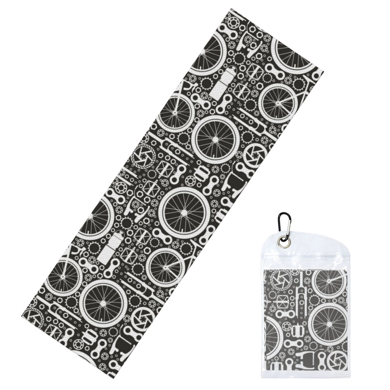 Cooling Towels (40"X12"), Gear Bike Pattern Soft Ice Towel, Microfiber ...