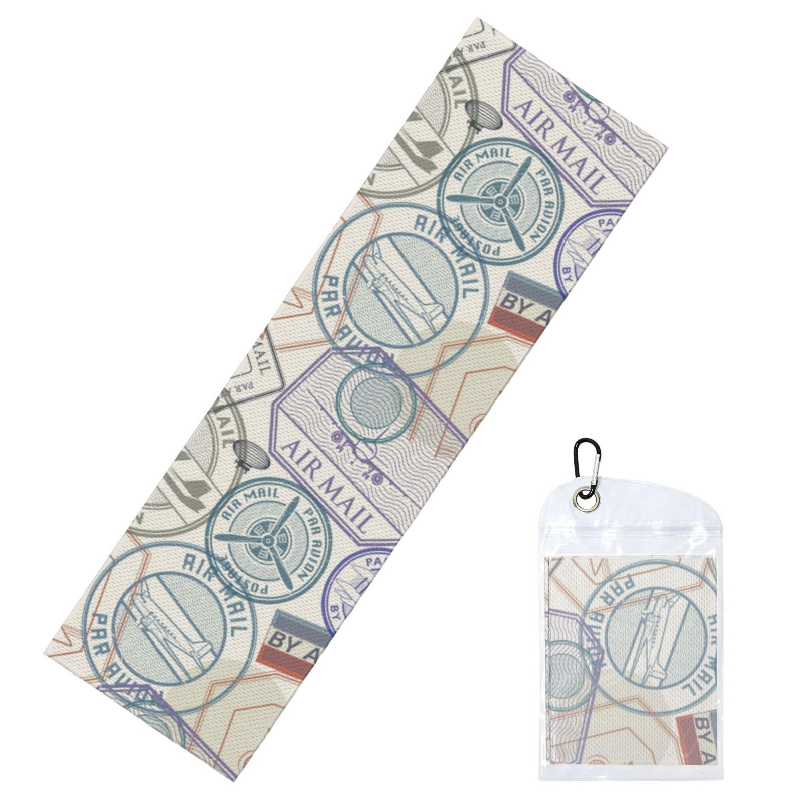 Cooling Towels (40"X12"), Postmark Pattern Travel Soft Ice Towel ...