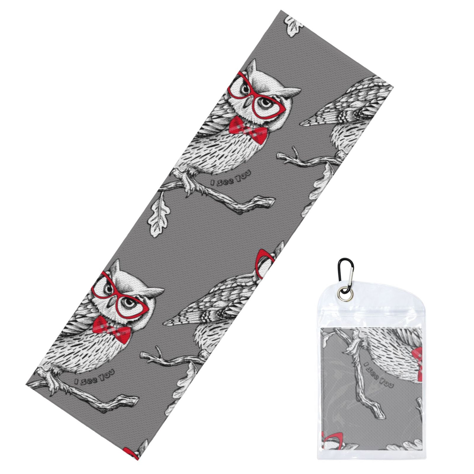 Cooling Towels (40"X12"), Red Glasses Bow Tie Owl Soft Ice Towel ...