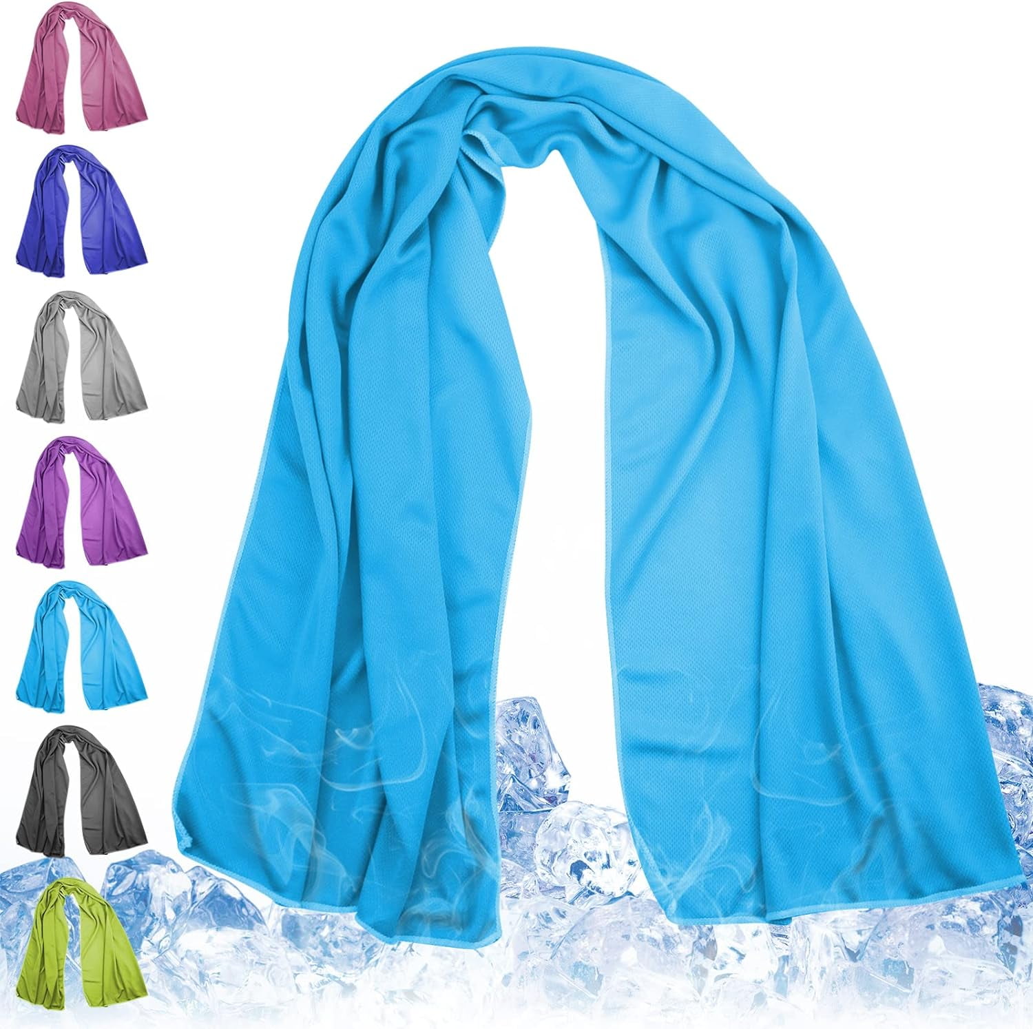 Ice & Sweat Towels, 43.3" x 15.7" - Cooling Neck Wraps for Summer Heat ...