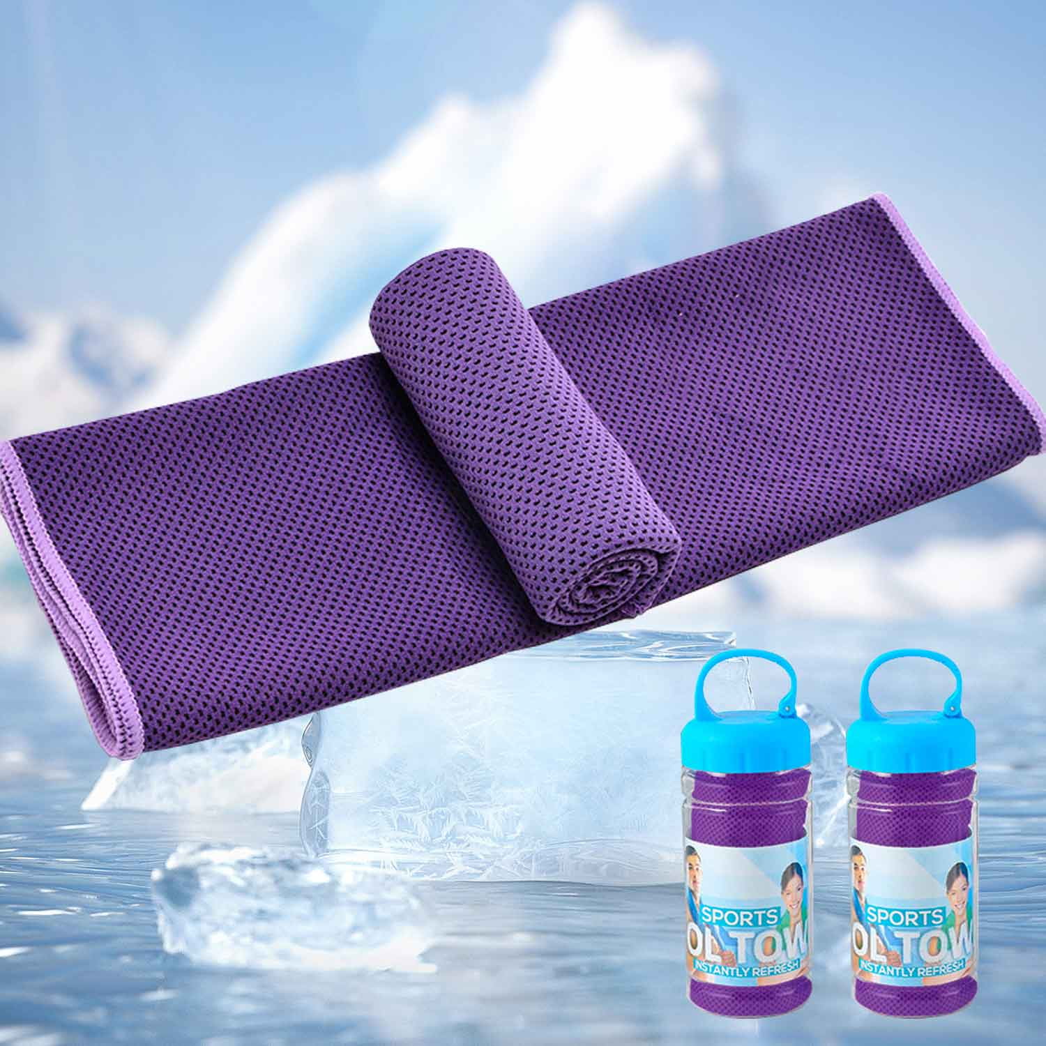 Cooling Towels for Neck and Face, 2 Pack 40"x12" Soft Breathable Ice ...