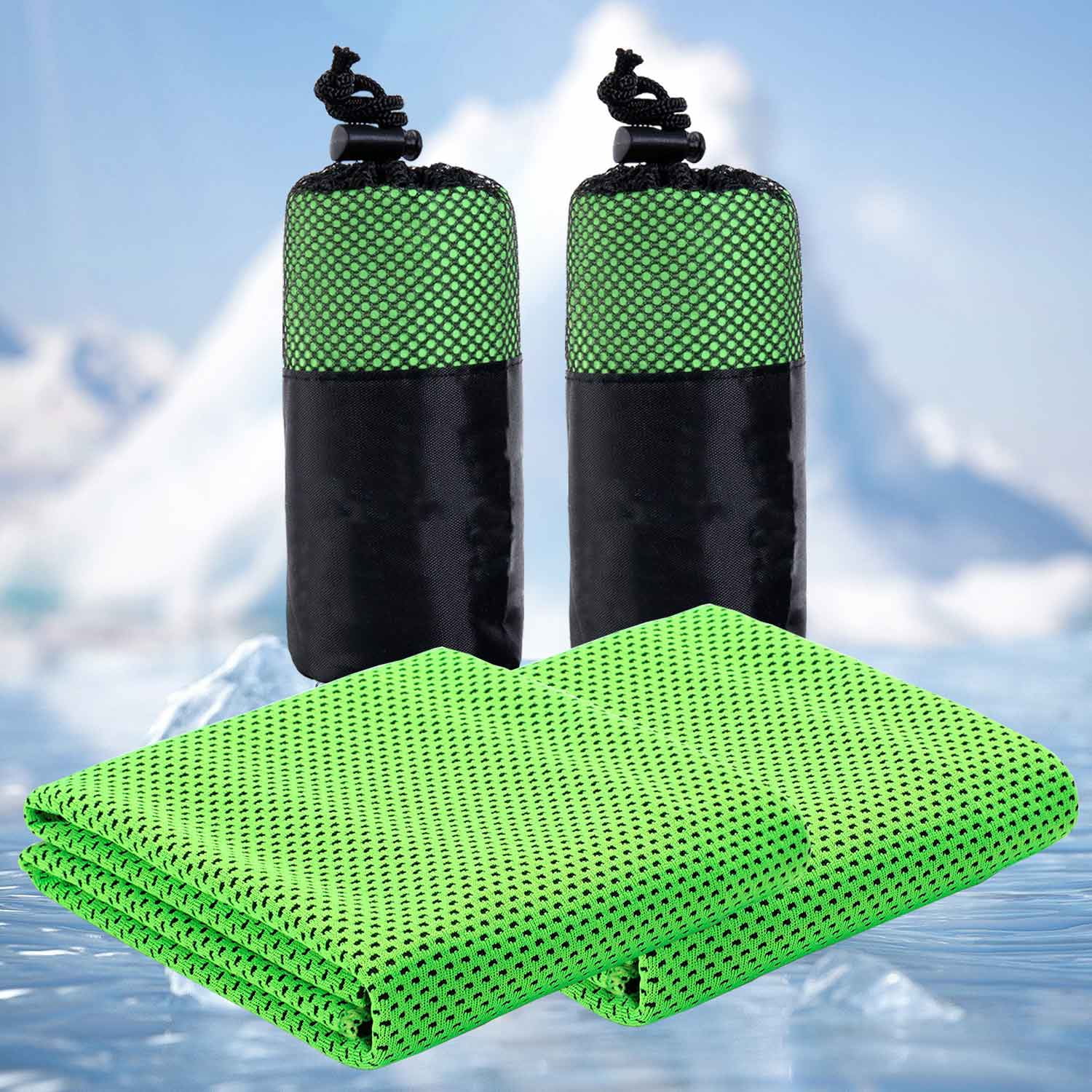Cooling Towels for Neck and Face, 2 Pack 40"x12" Soft Breathable Ice ...