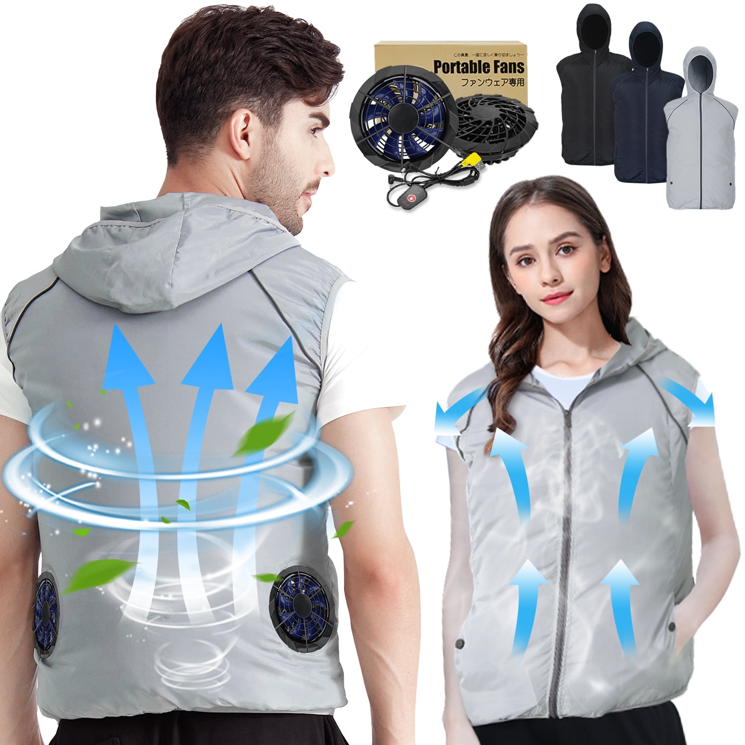 Cooling Vest Air Conditioned Cooling Fan Vest Sun Protection Vest for ...