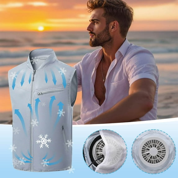 Cooling Vest Fan Vest Cooling Vest for Men Fan Jacket Air Conditioned ...