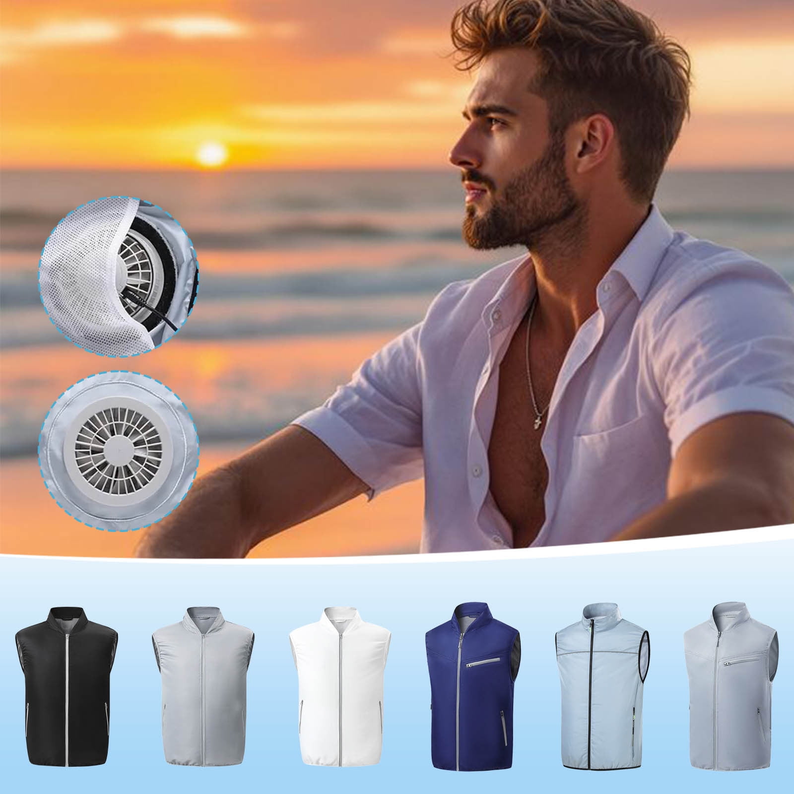 Cooling Vest with Fans, Cooling Vest Wearable Air Conditioner Waistcoat ...