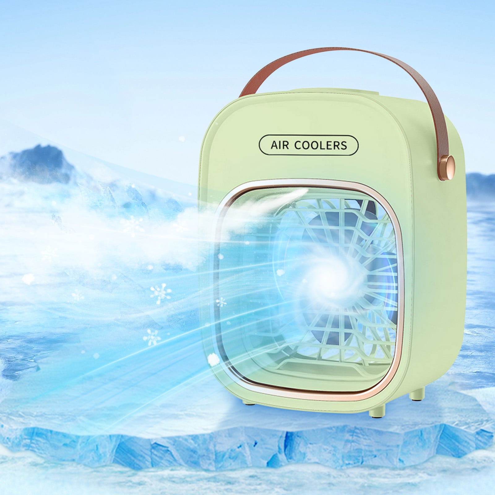 Small Fan Rechargeable Spray Humidification Wa Ter Cooled Fan office ...