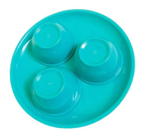 Coolkart Microwave Safe Unbreakable Plastic Round Full Plate Bowl Set 6 ...